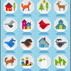 Winter Wonderland 25 Block Christmas Quilt Pattern, PDF, Instant ...