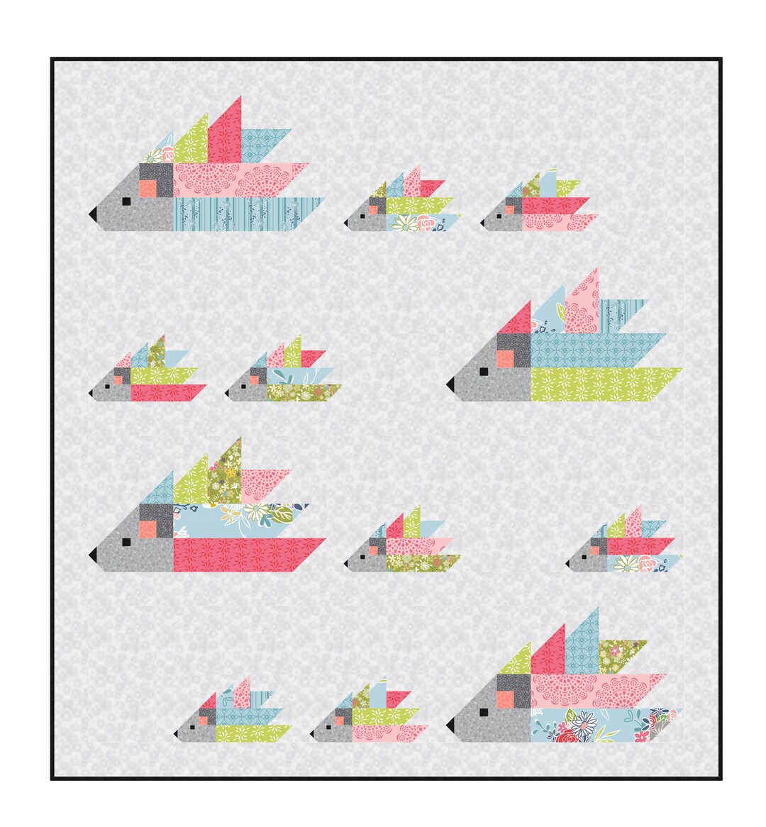 Hedgehog Quilt Pattern, Baby Quilt PDF, Instant Download, Modern ...