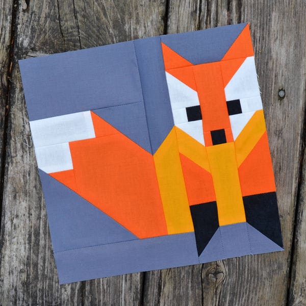 Quilt Block Pattern Fox - Etsy