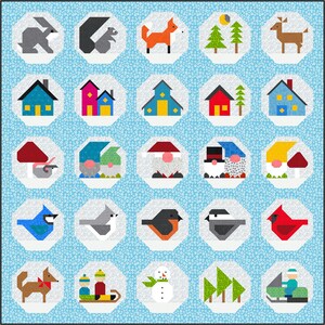 Winter Wonderland 25 Block Christmas Quilt Pattern, PDF, Instant ...