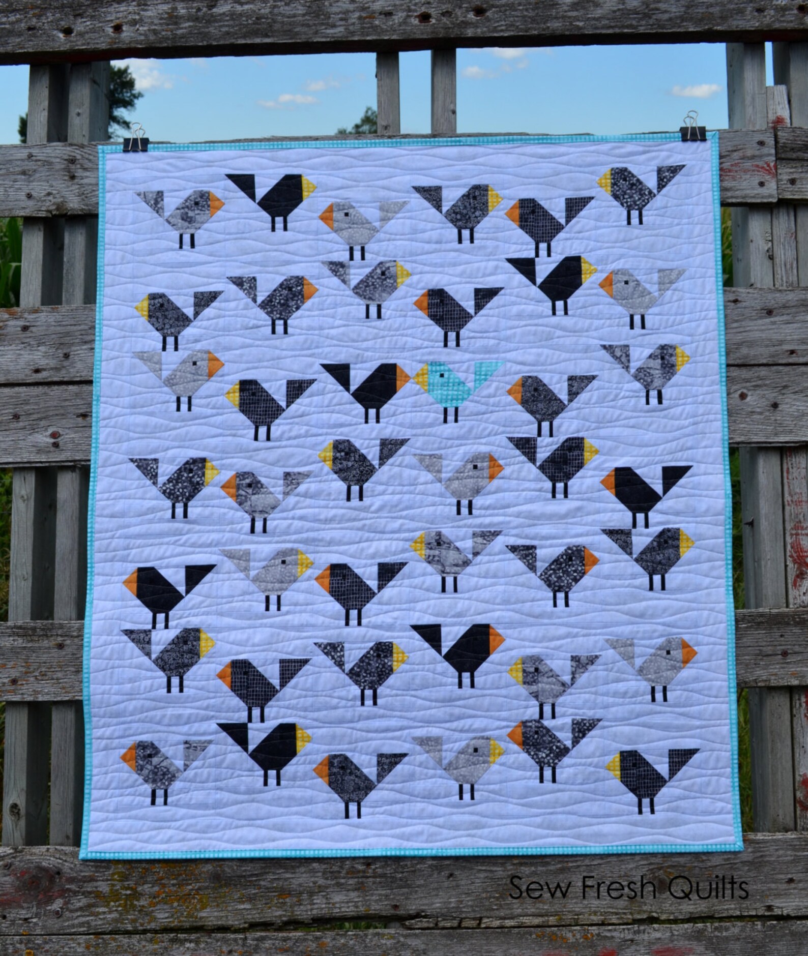 Black Birds Quilt Pattern PDF Instant Download Modern - Etsy
