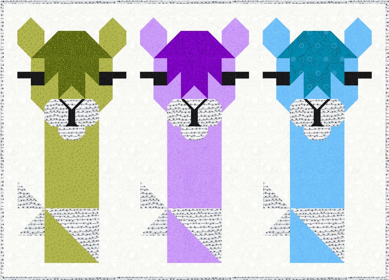 Alpaca Llama Quilt Pattern PDF Instant Download modern | Etsy