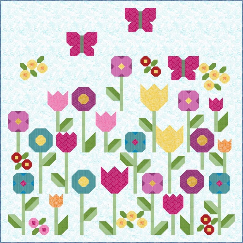 Flowers PAPER Quilt Pattern to Be Mailed Patchwork Diy | Etsy