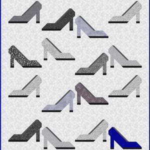High Heel Shoes PAPER Quilt Pattern, to Be Mailed, Modern Patchwork ...