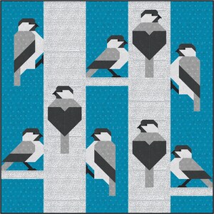 My Little Chickadee Quilt Pattern, PDF, Instant Download, Modern Pieced Patchwork, Pet Bird ...