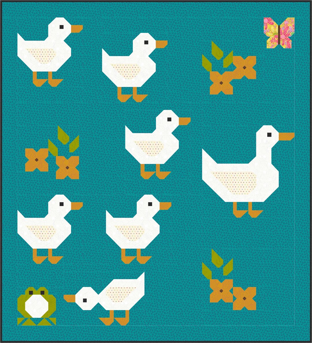 Ducks Quilt Pattern PDF Instant Download Modern Patchwork, Traditional ...