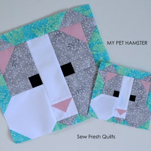 My Pet Hamster PAPER Quilt Pattern to Be Mailed, Patchwork Diy ...