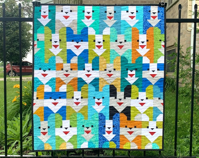 Dogs Dogs Dogs Crib Quilt for Sale Ready to Ship Nursery Blanket ...