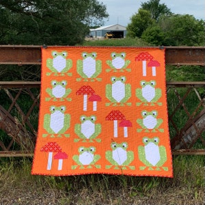 More Frogs Quilt Pattern, PDF, Instant Download, Modern Patchwork, Pet ...