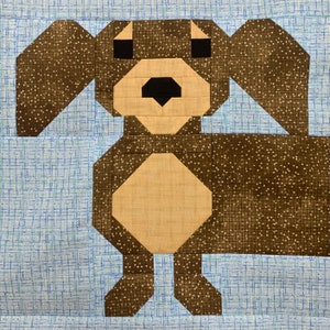 Weiner Dog Quilt Pattern PDF Instant Download Modern Patchwork ...