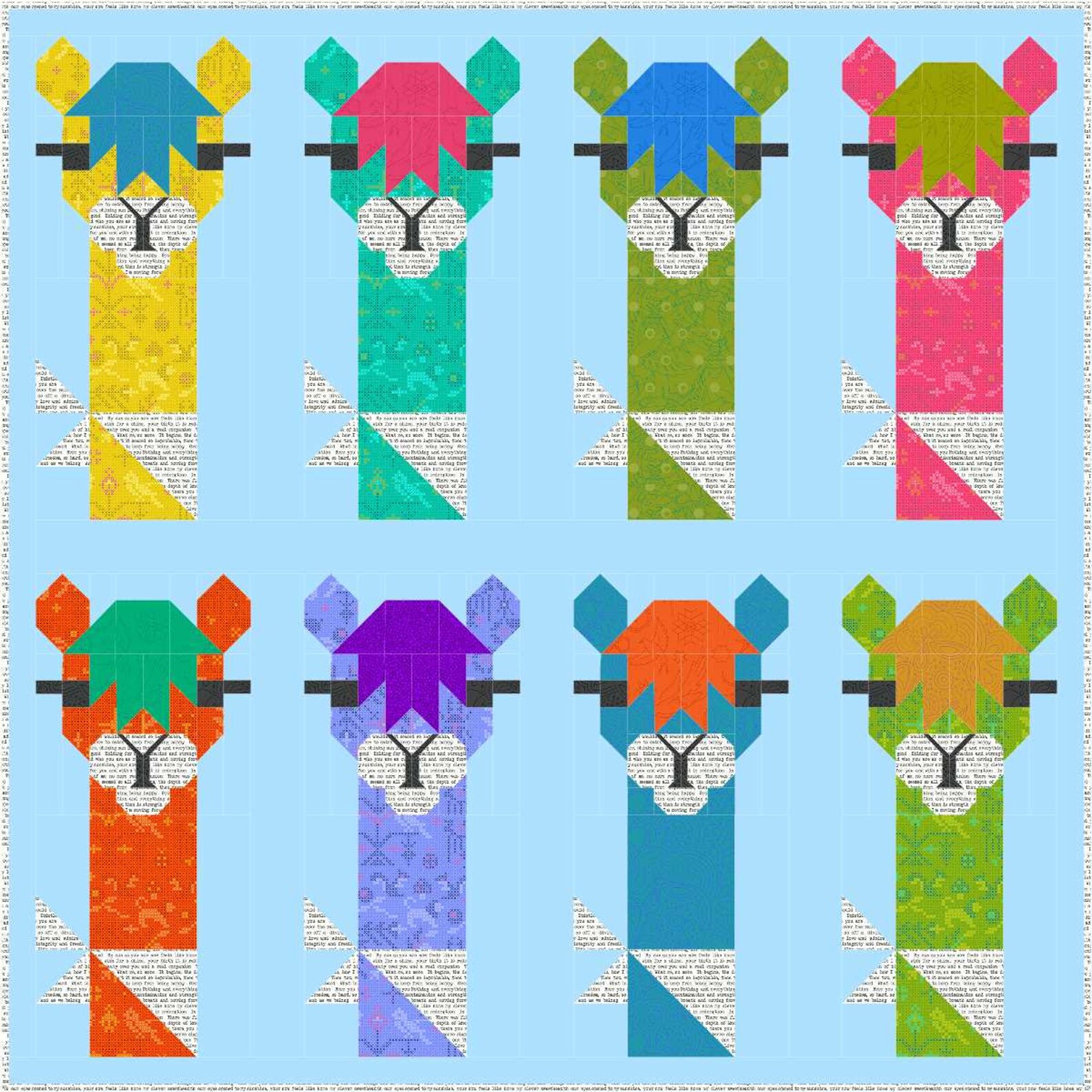 Alpaca Llama Quilt Pattern PDF Instant Download modern | Etsy