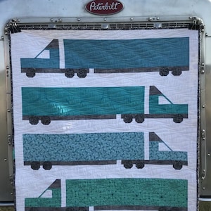 Transport Truck Tractor Trailer Trucker Big Rig Baby Crib Quilt for ...