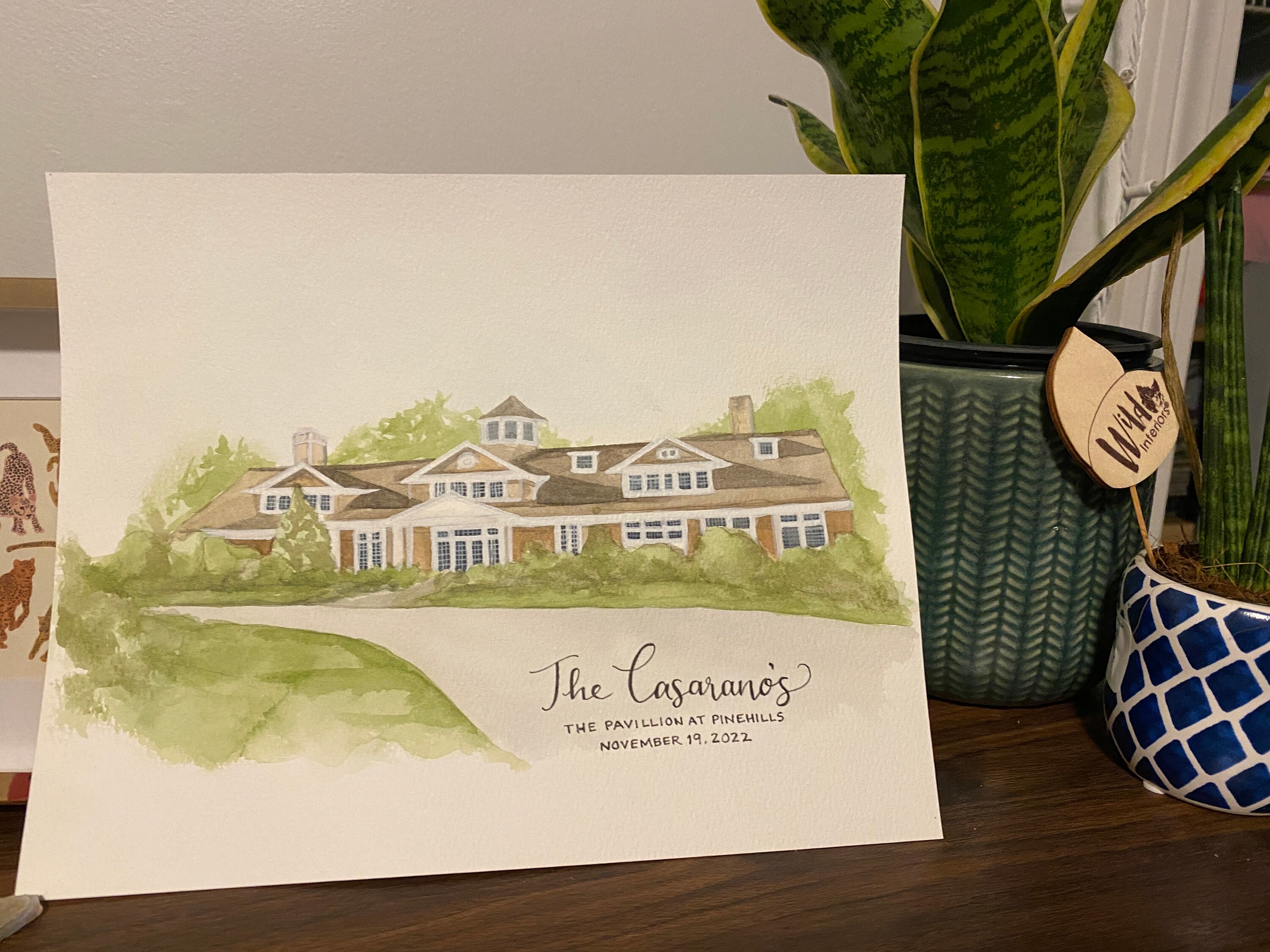 Custom Watercolor Wedding Venue - Etsy