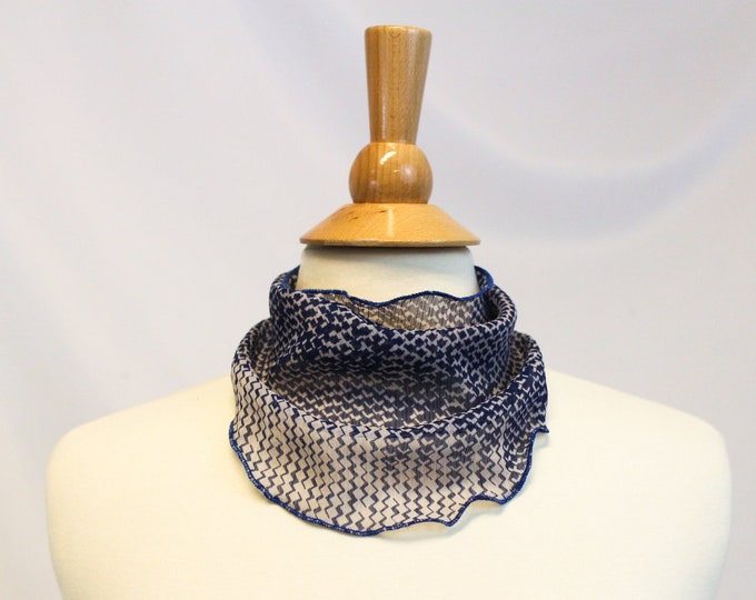 Tracheotomy Sheer Blue Snap-on Neck Scarf for Tracheostomy Cover - Etsy