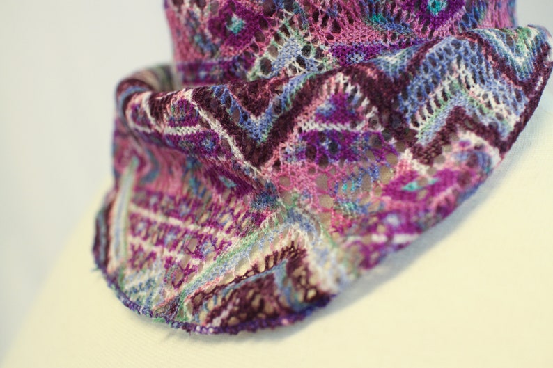 Tracheotomy Purple Knit Snap-on Neck Scarf for Tracheostomy Cover - Etsy