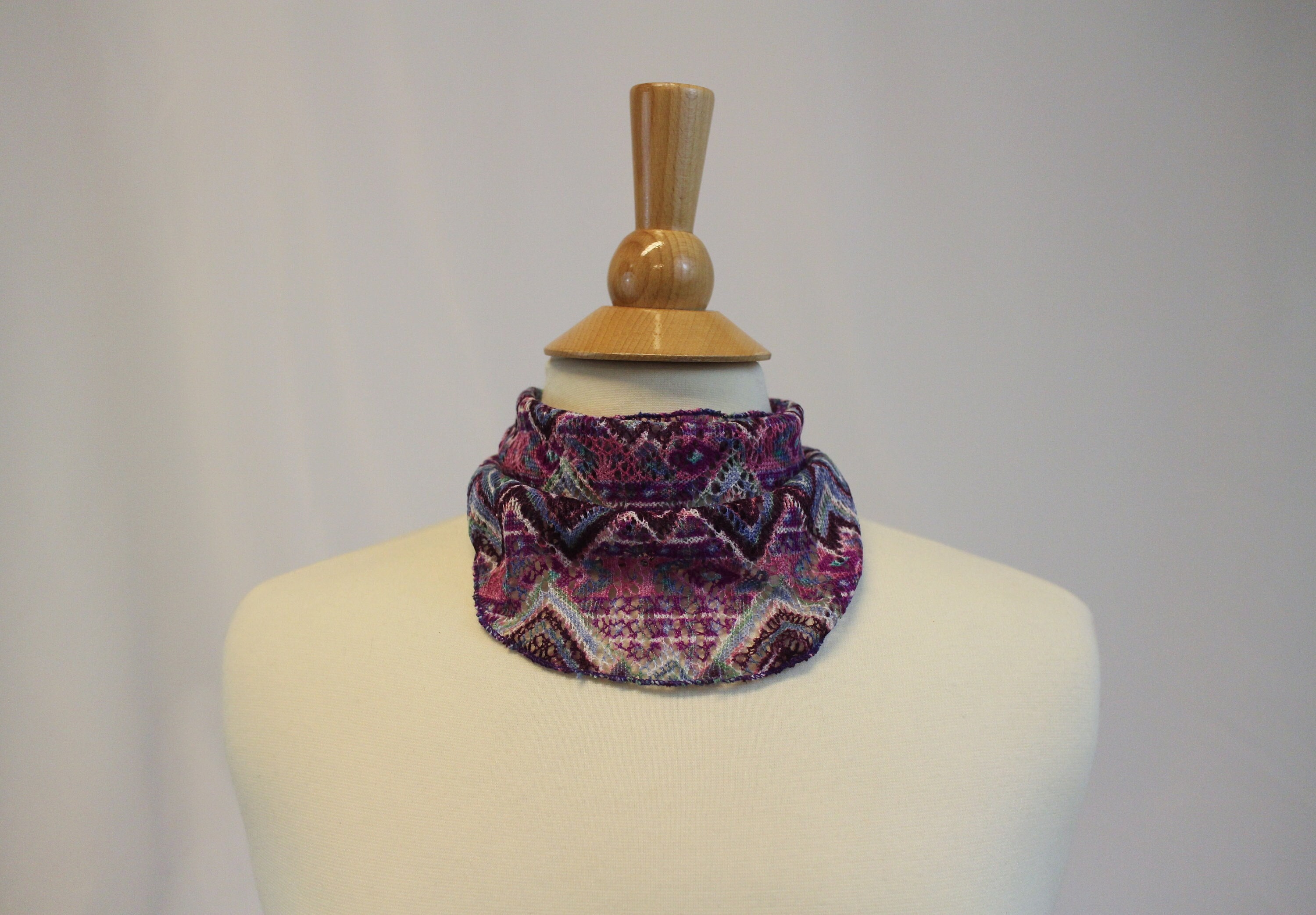 Tracheotomy Purple Knit Snap-on Neck Scarf for Tracheostomy Cover - Etsy