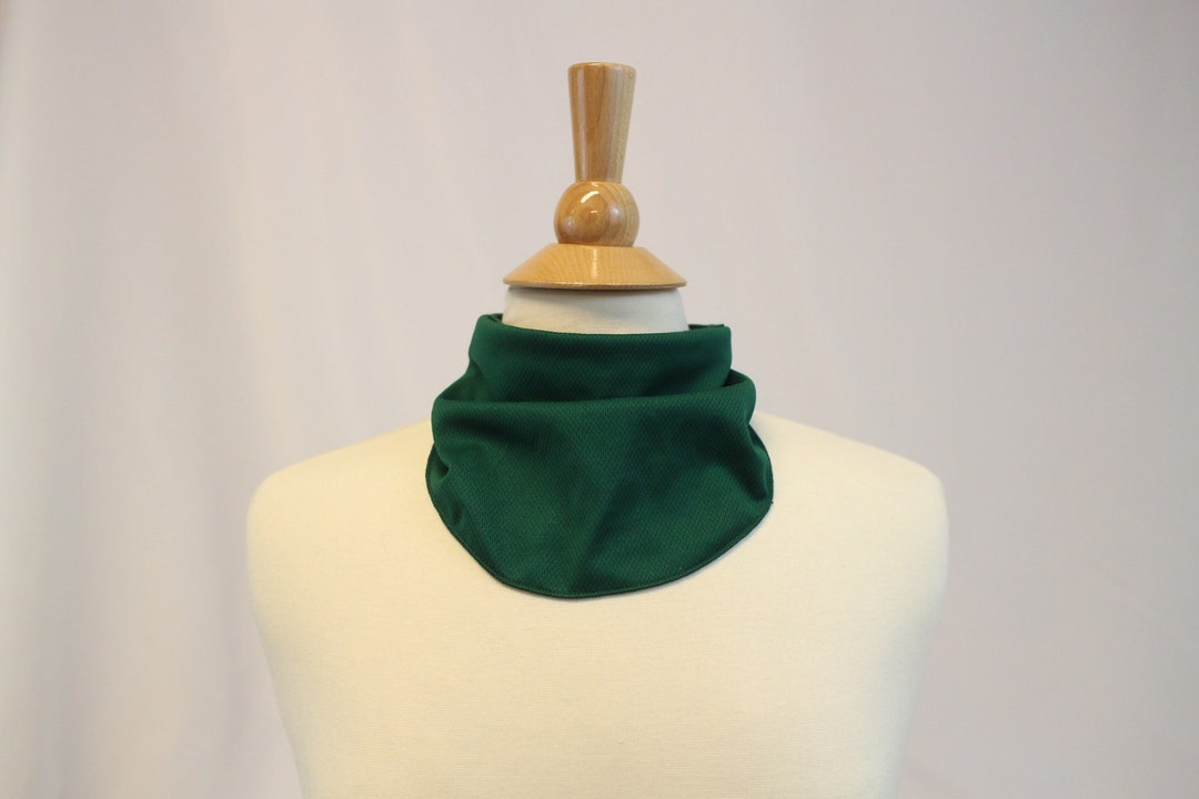 Tracheotomy Green Athletic Mesh Knit Snap-on Neck Scarf for ...