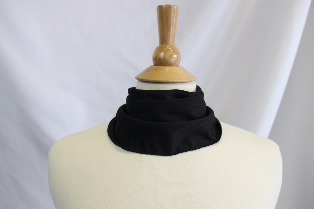 Tracheotomy Black Athletic Mesh Knit Snap-on Neck Scarf for ...