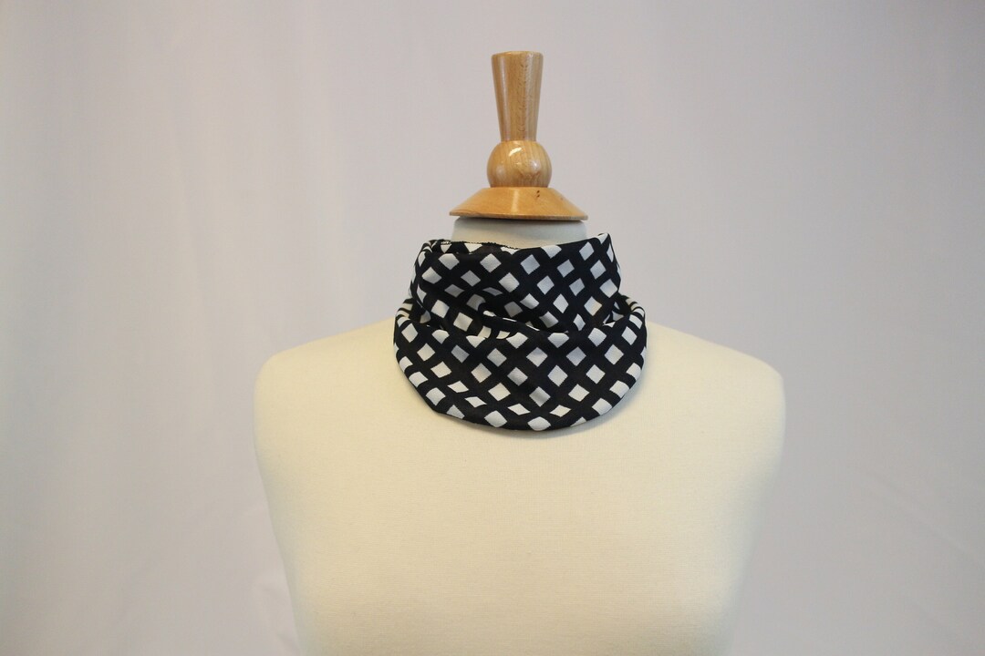 Tracheotomy Black Diamonds Snap-on Neck Scarf for Tracheostomy Cover - Etsy