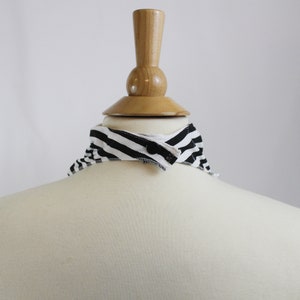 Tracheotomy Black & White Snap-on Neck Scarf for Tracheostomy Cover - Etsy