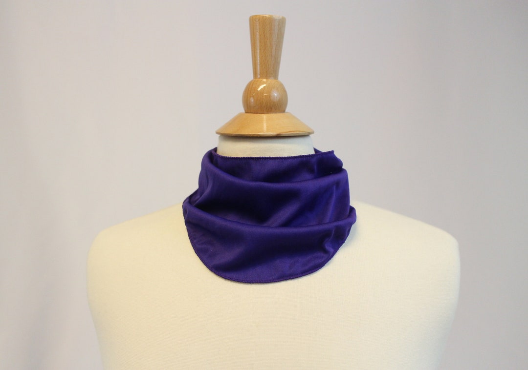 Tracheotomy Purple Poly Knit Snap-on Neck Scarf for Tracheostomy Cover ...