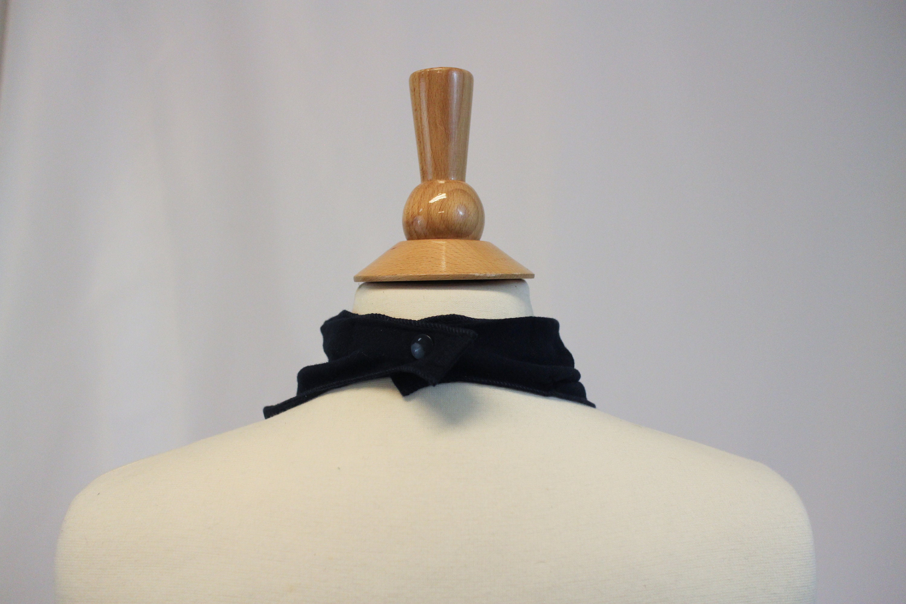 Deep Navy Stretch Knit Tracheotomy Snap-on Neck Scarf for Tracheostomy ...