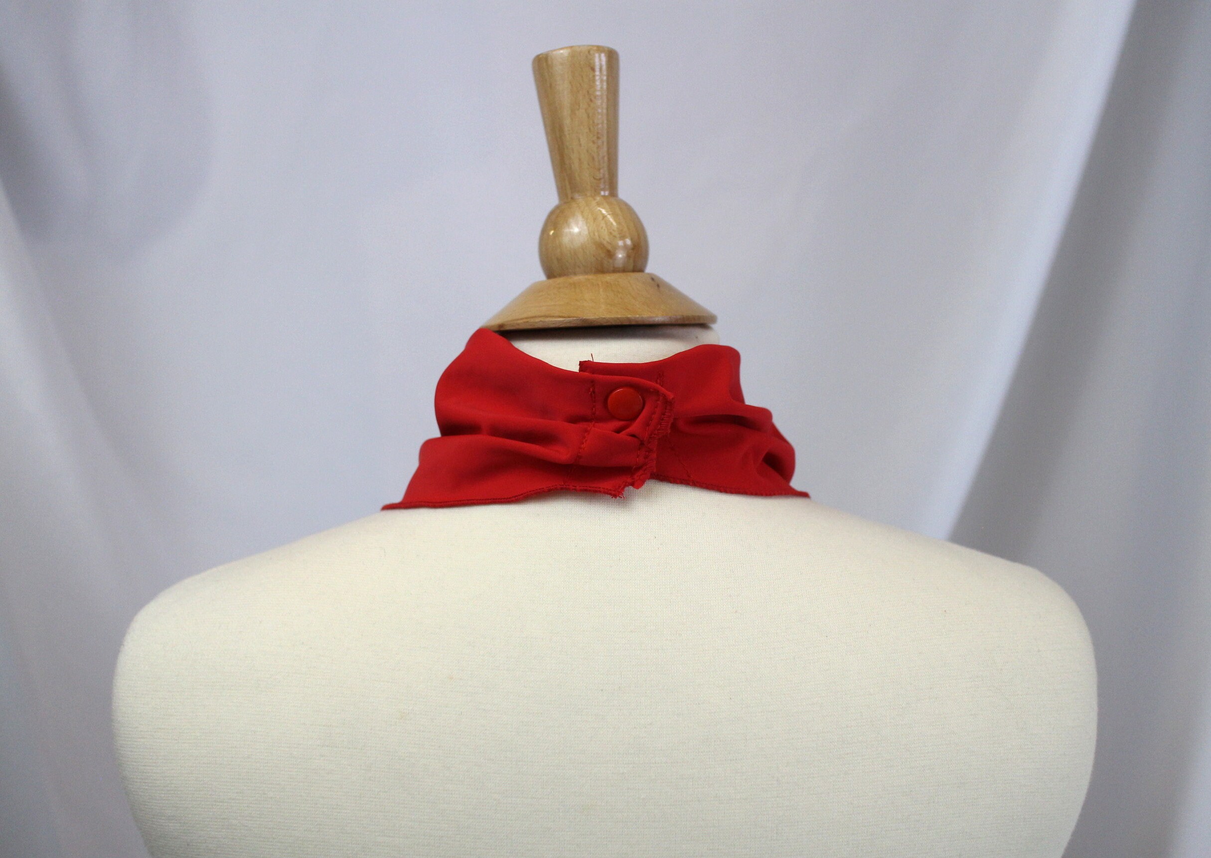 Red Matte Spandex Tracheotomy Stretch Snap-on Neck Scarf for ...