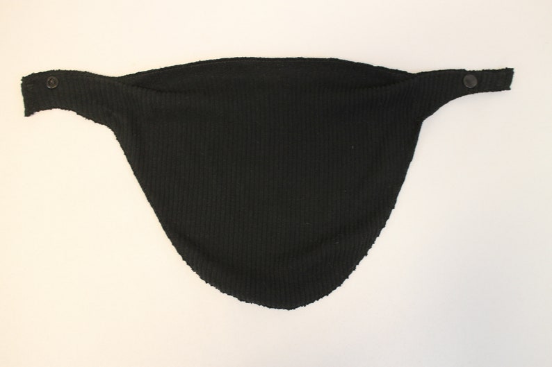 Tracheotomy Black Rib Knit Snap-on Neck Scarf for Tracheostomy Cover - Etsy