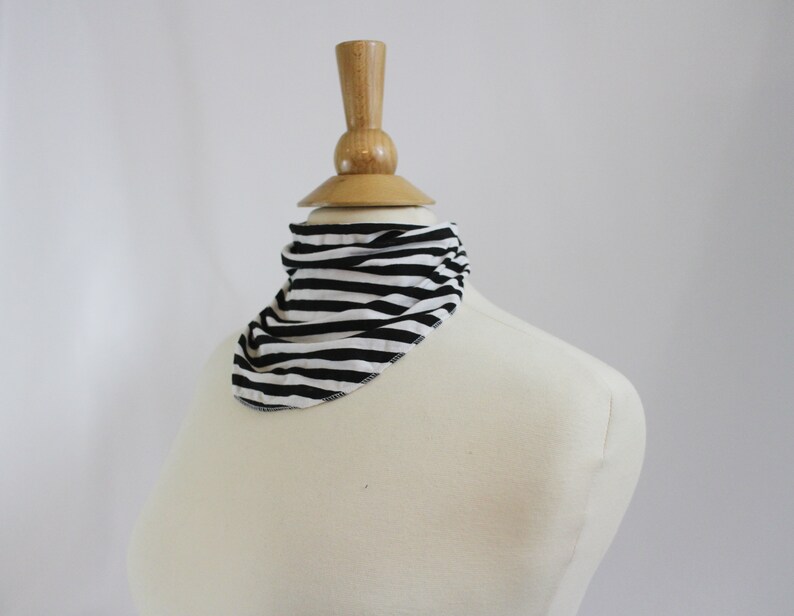Tracheotomy Black & White Snap-on Neck Scarf for Tracheostomy Cover - Etsy
