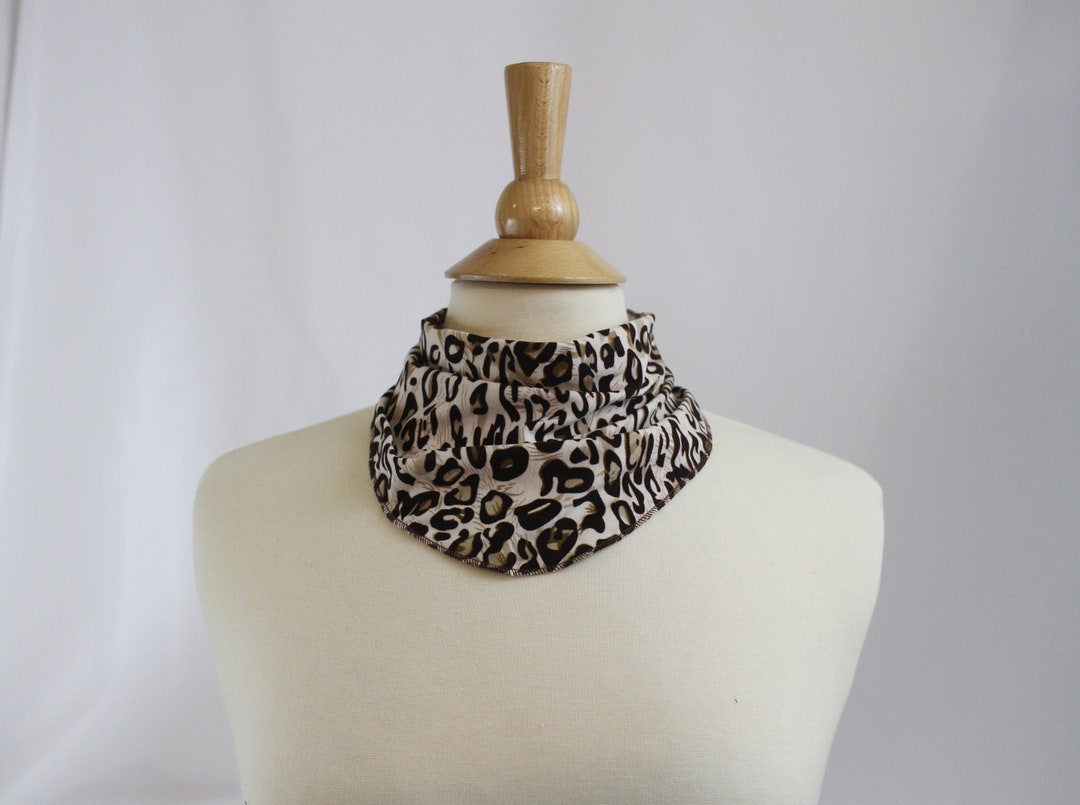 Tracheotomy Leopard Print Snap-on Neck Scarf for Tracheostomy Cover - Etsy