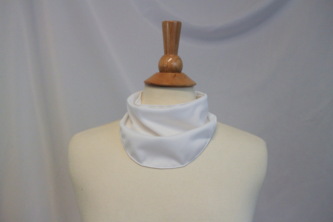 Tracheotomy White Athletic Mesh Knit Snap-on Neck Scarf for ...