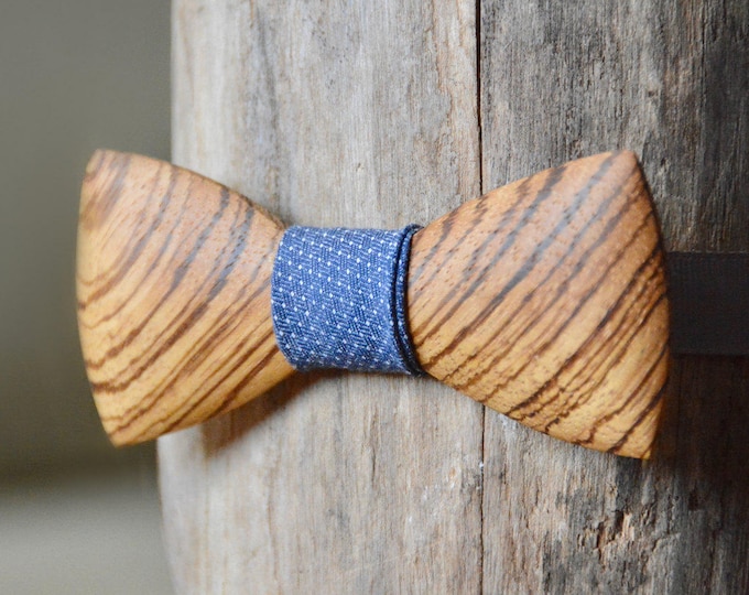 Zebrawood Wooden Bow Tie - Handmade Wood Bowtie From Exotic Wood ...