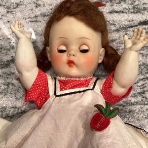 Vintage Horseman Girl Doll-original Red Cherry Outfit-braids-sleep Eyes ...