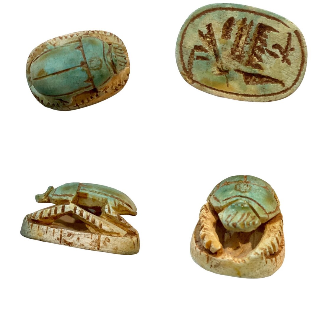 Vintage Collectible Carved Scarab Model-egyptian-symbol of Rebirth ...