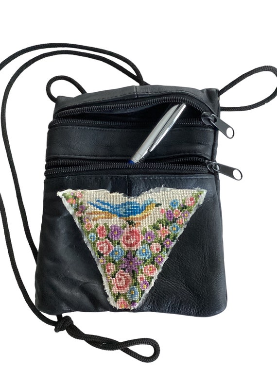 Unique Small Black Genuine Leather Shoulder Strap Pur… - Gem