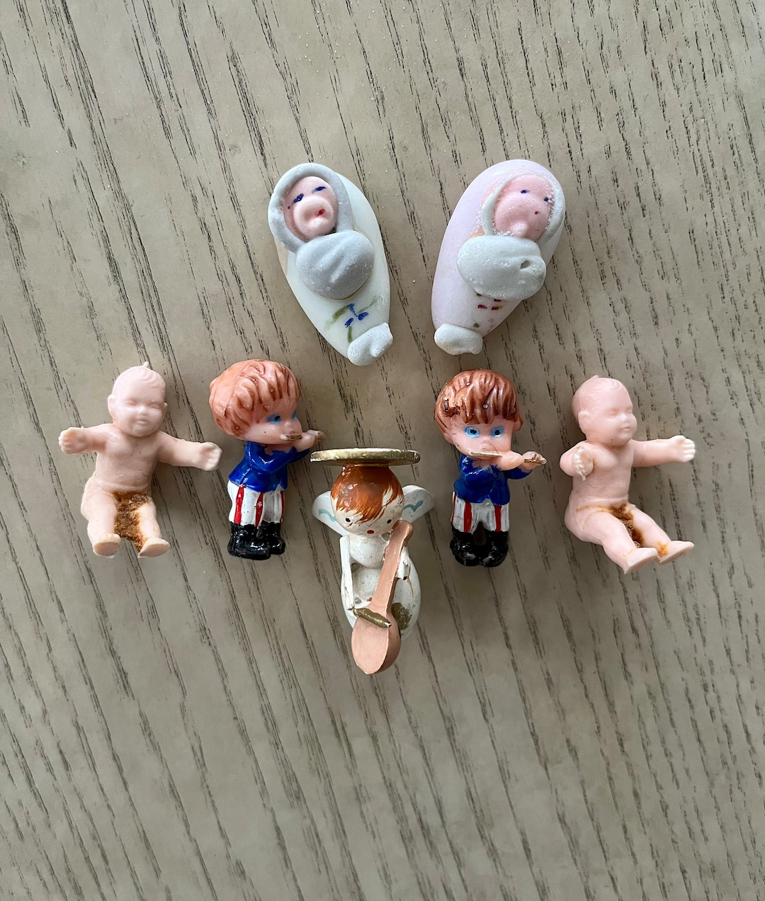 Miniature Vintage Figurines-teeny Tiny Children/itsy Bitsy Babies ...