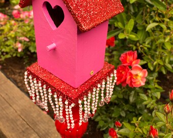 Pink Birdhouse - Etsy