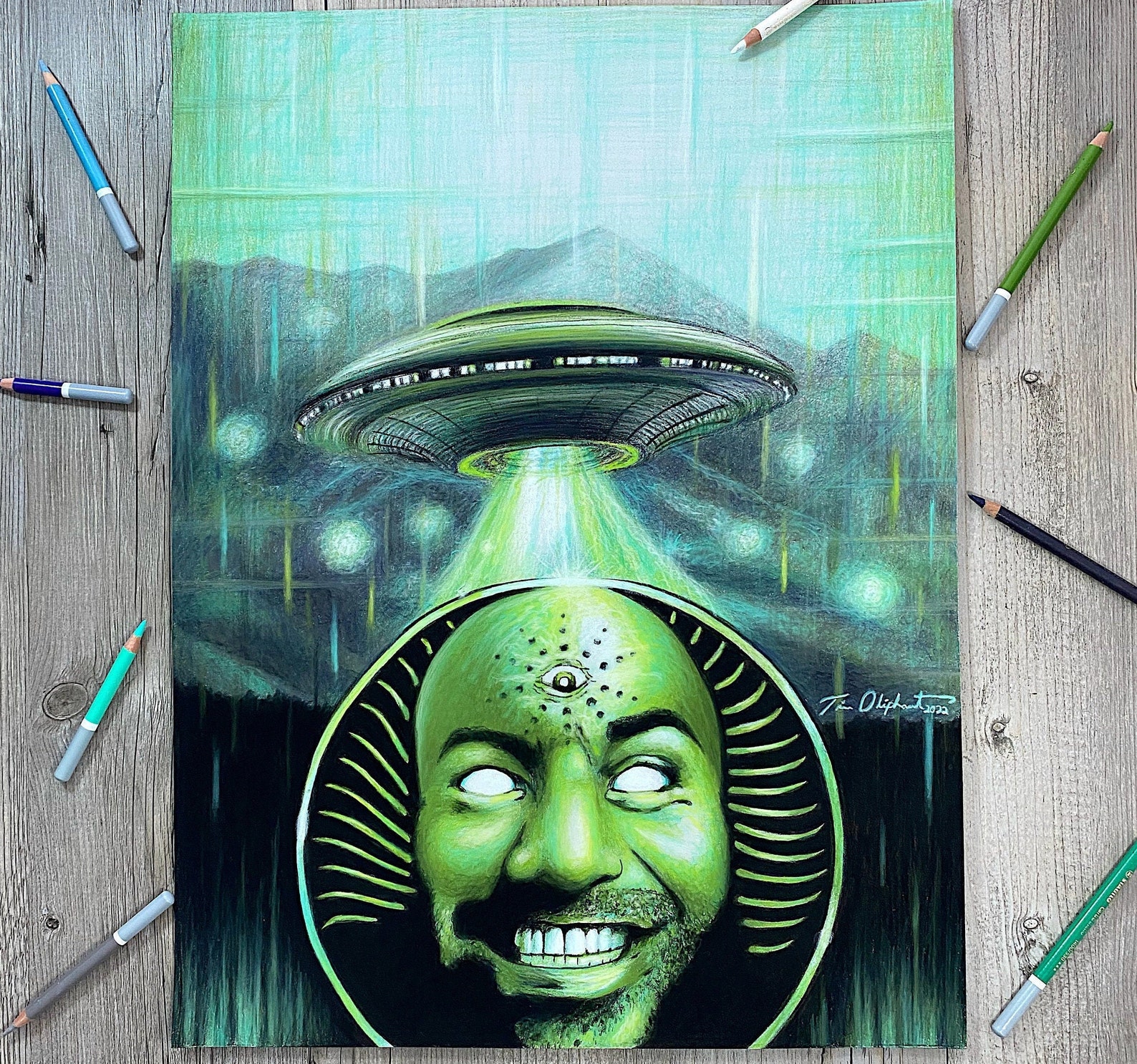 Joe Rogan UFO Alien Wall Art/ Poster/ UFC/ Joe Rogan - Etsy