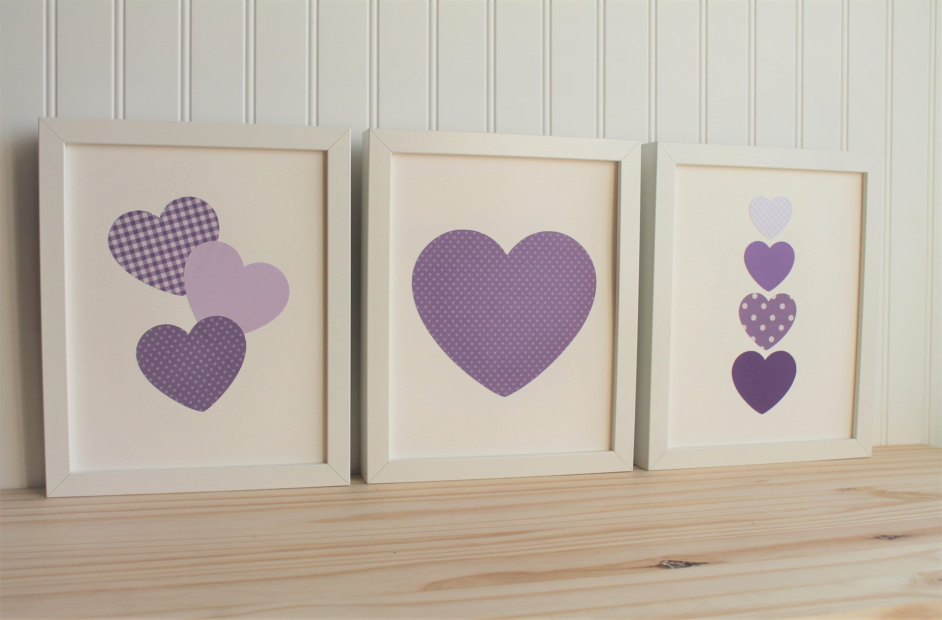 8x10 Purple Heart Purple Heart Nursery Purple Nursery Decor | Etsy