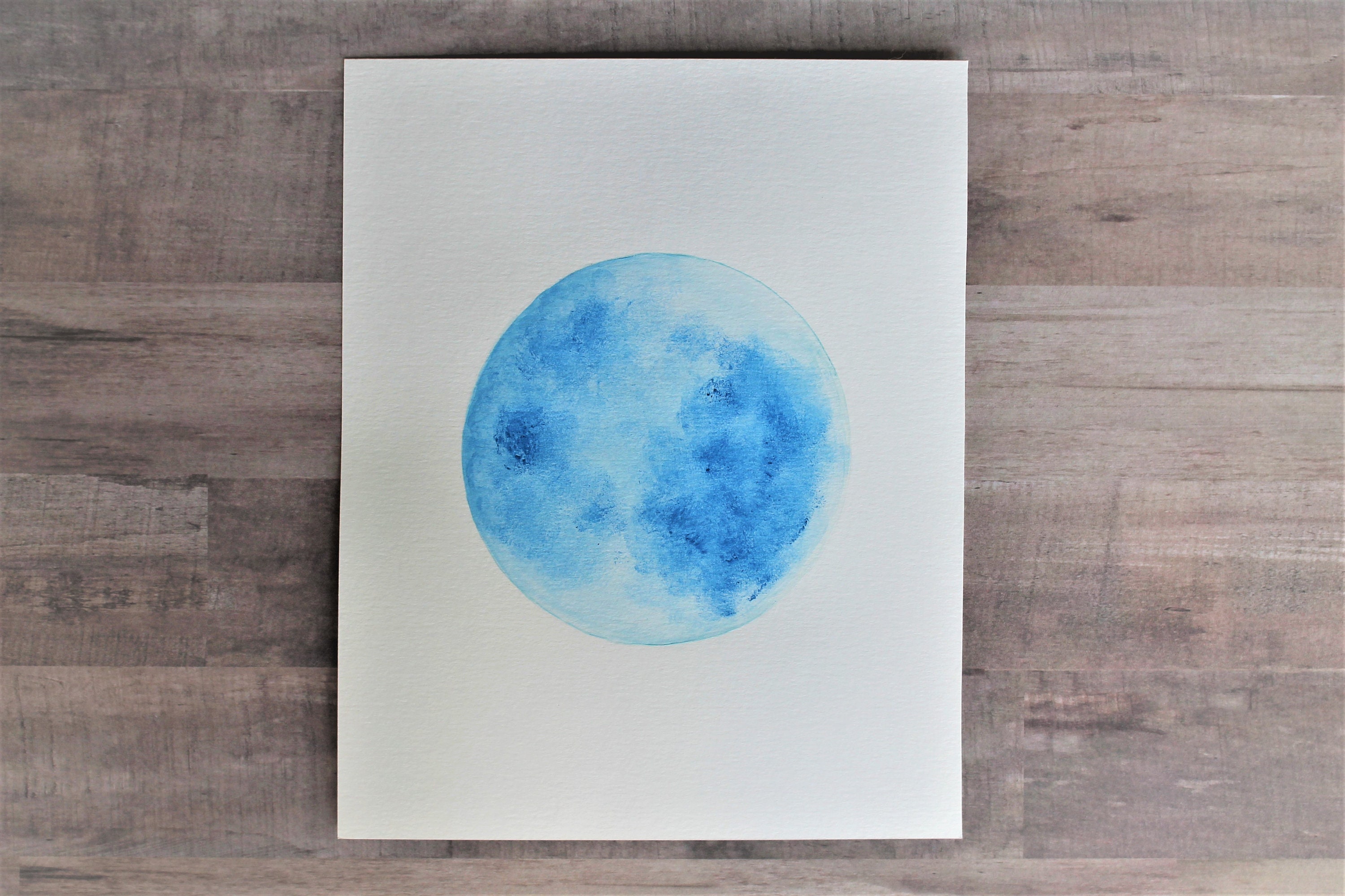 Moon Art, Watercolor Moon, Moon Poster, Moon Nursery, Moon Print, Moon ...