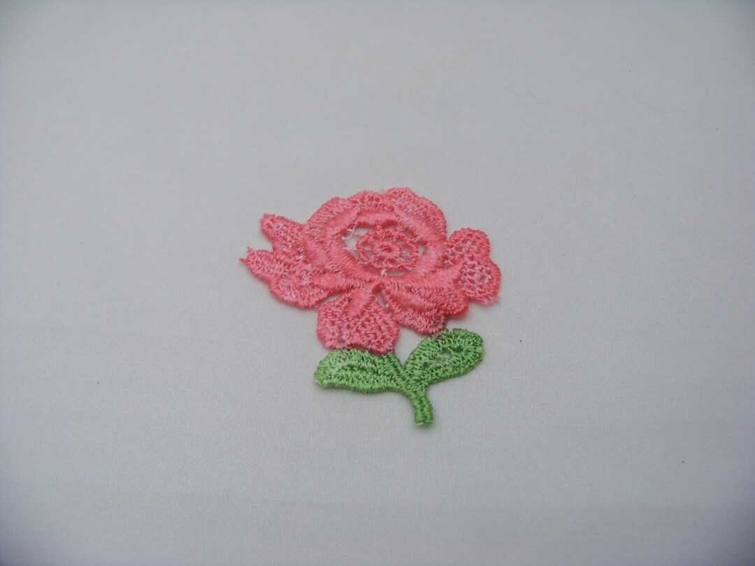 Salmon Rose Applique 4774 - Etsy