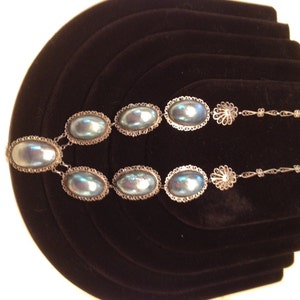 Art Nouveau Osmena Pearl Necklace in Silver Handwork - Etsy