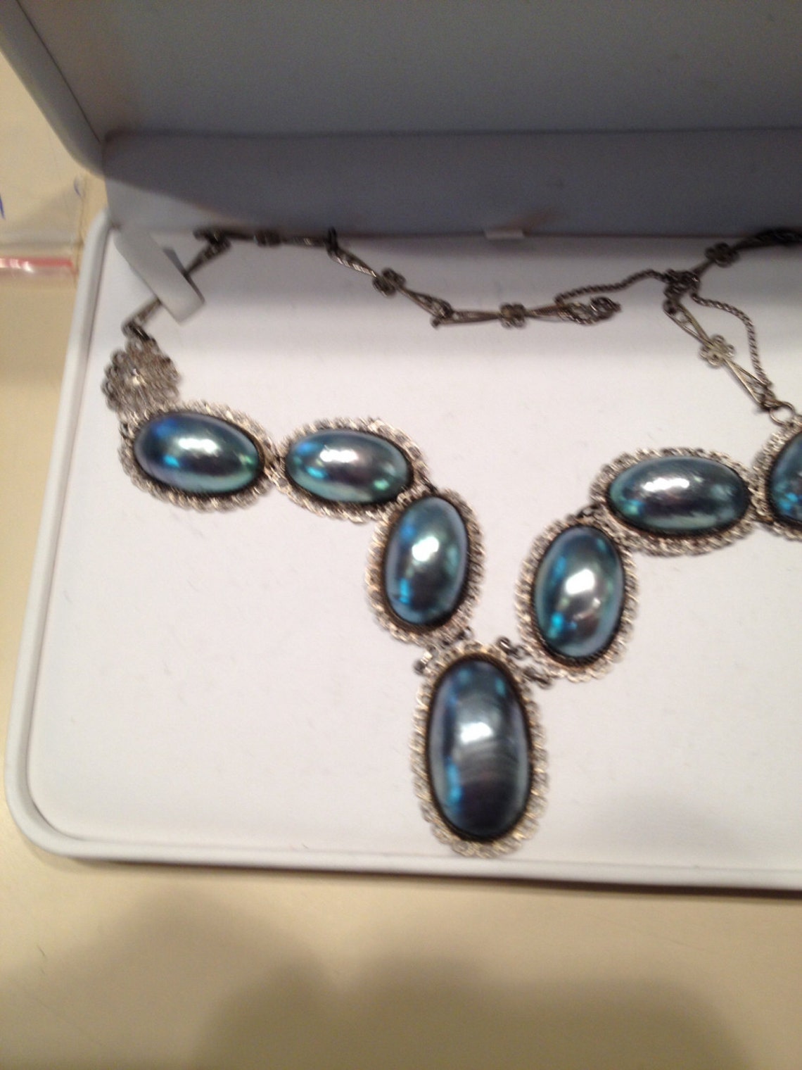 Art Nouveau Osmena Pearl Necklace in Silver Handwork - Etsy