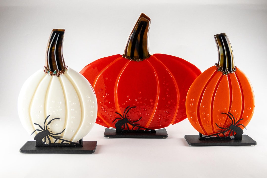 Fused Glass Pumpkin Patch Collection | Handmade by Terry Gomien - Etsy