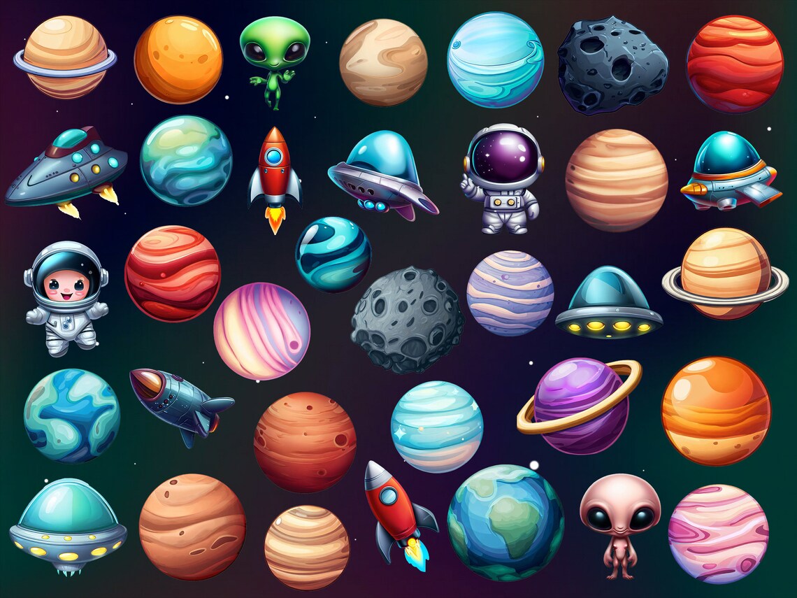 Space PNG Pack! Space PNG Pack, Space Pngs, Planets Png, Alien Png ...