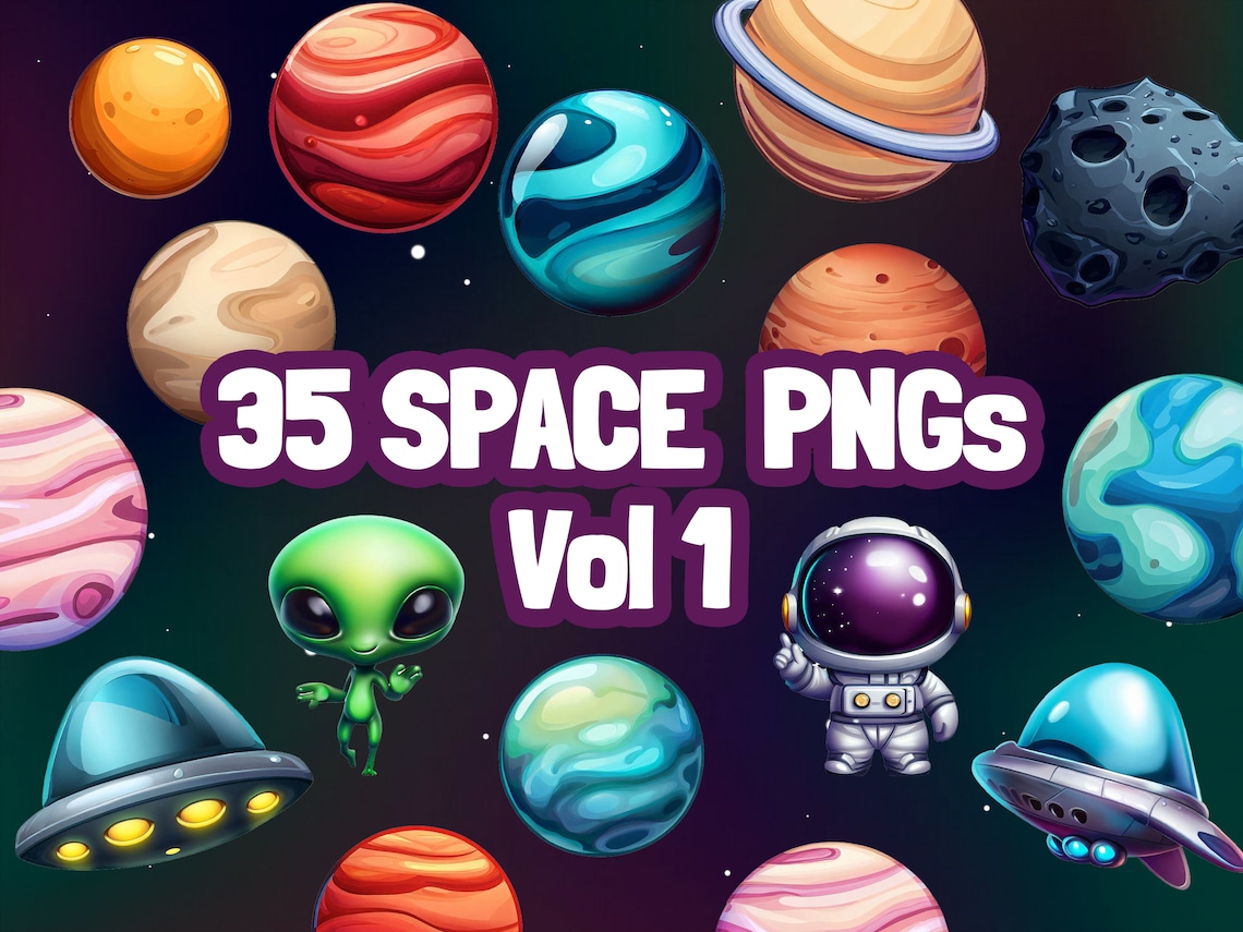 Space PNG Pack Space PNG Pack, Space Pngs, Planets Png, Alien Png ...
