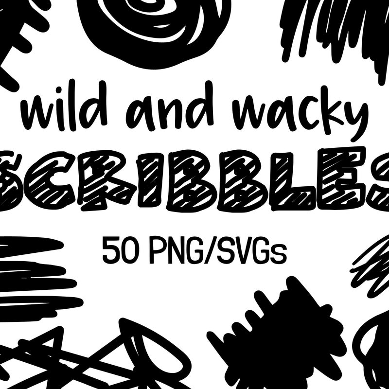 Scribble Flower Art - Etsy