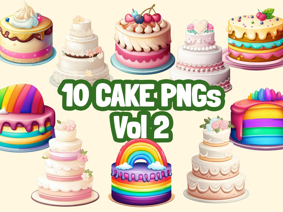 Cake PNG Pack! Cake Png Pack, Cakes, Cake Illustrations, Cake Drawings ...
