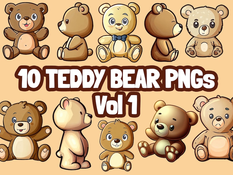 Teddy Bear PNG Pack! Teddy Bear Clipart, Teddy Bear, Teddy Bear ...