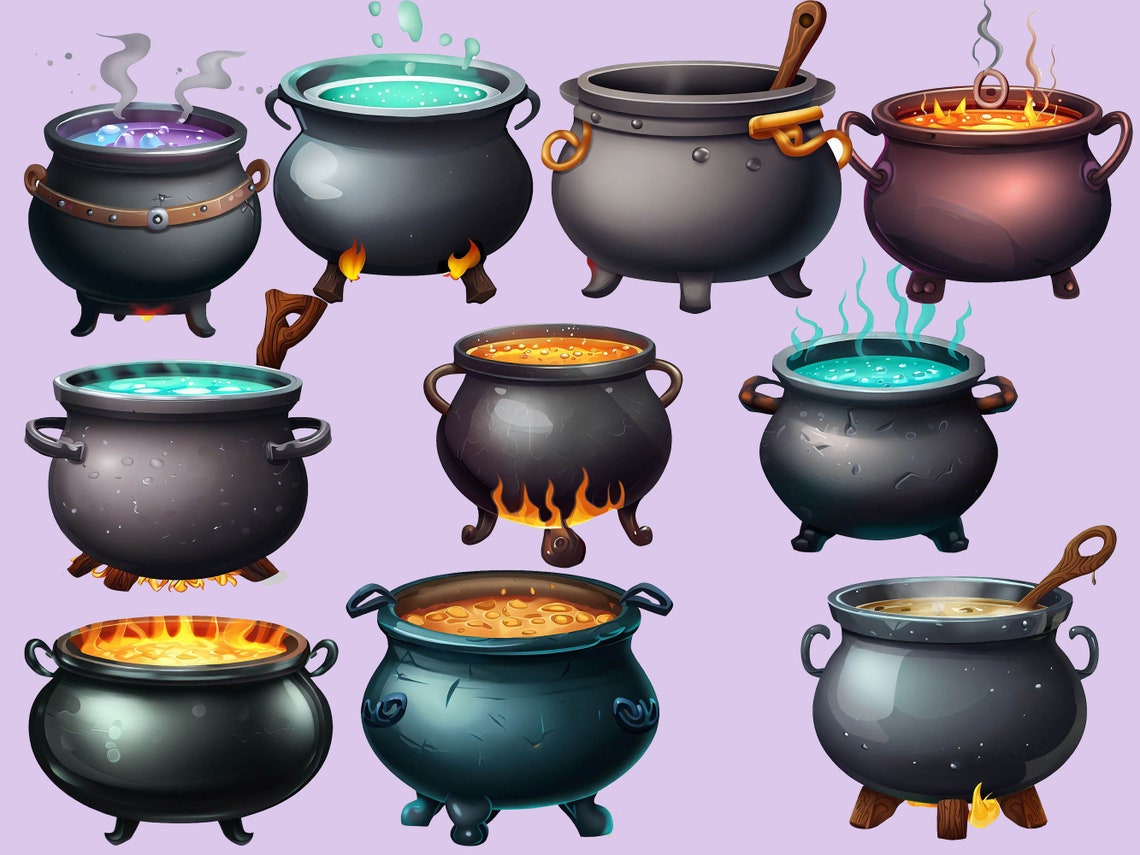 Cauldron PNG Pack! Cauldron Png Pack, Cauldrons, Cauldron Illustrations ...